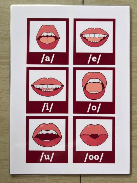Educational learning materials for kids Laminated A4 Size Chart PRACTICE WITH VOWEL SOUNDS ...
