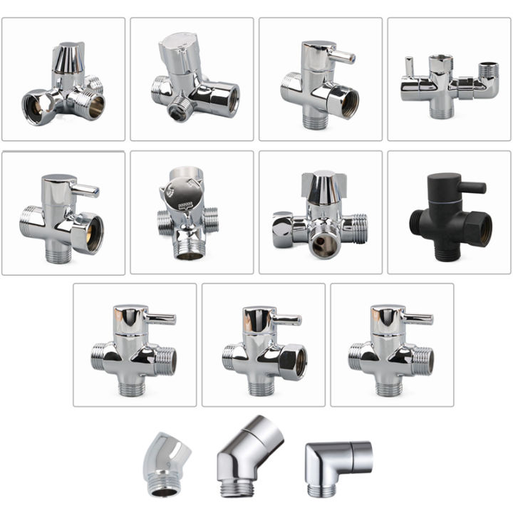 3-Way Brass Shower Arm Adapter G1/2’’ G3/4 Shower Diverter Valve For ...