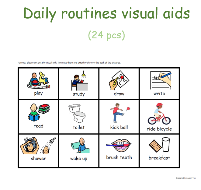 V003 Visual Aidsdaily Routinespecs Pdf Version Autism Education Lazada
