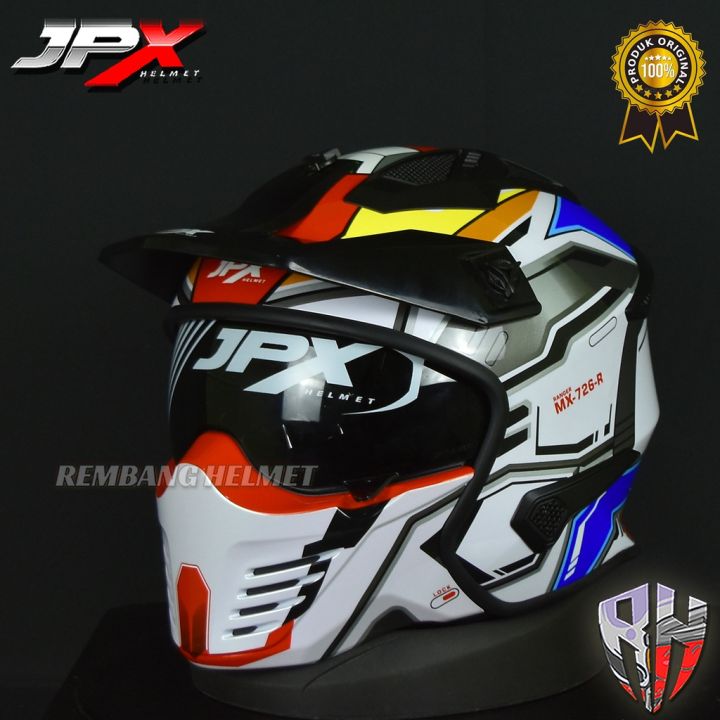 HELM JPX MX 726R MX05 RANGER - PEARL WHITE | Lazada Indonesia