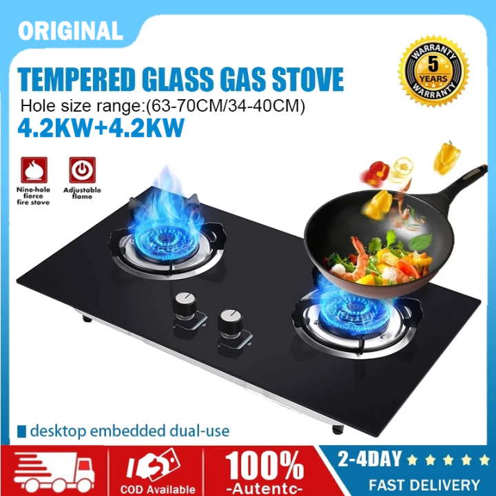 5 year warranty dapur gas 4.2KW/gas stove/Tempered glass desktop ...