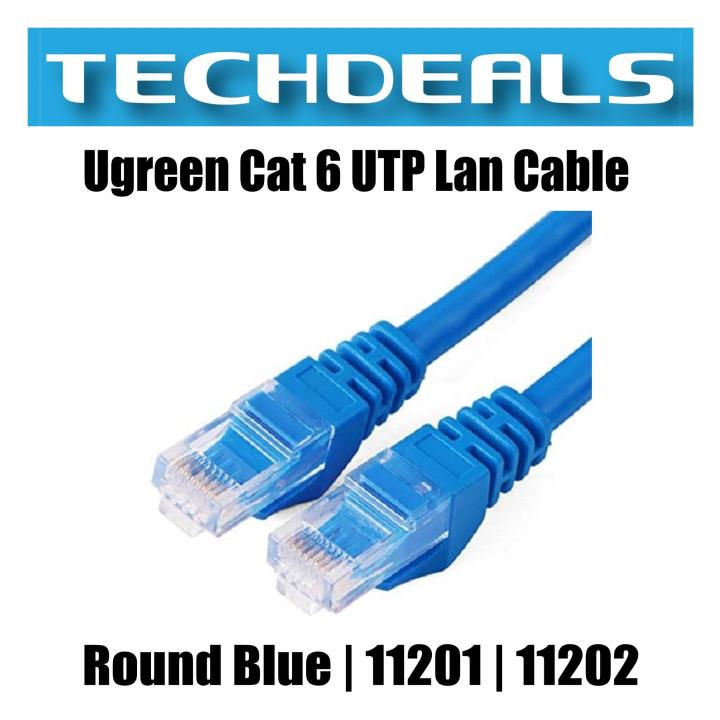 Ugreen Cat 6 UTP Lan Cable Round Blue |11201- 1M |11202 - 2M | Lazada ...