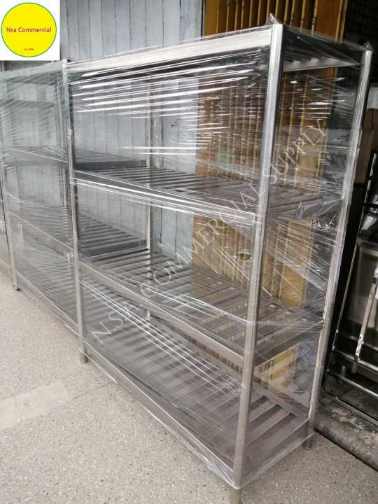 Stainless High Grade / 4 Layers Slotted Rack 50cm x 122cm x 160cm ...