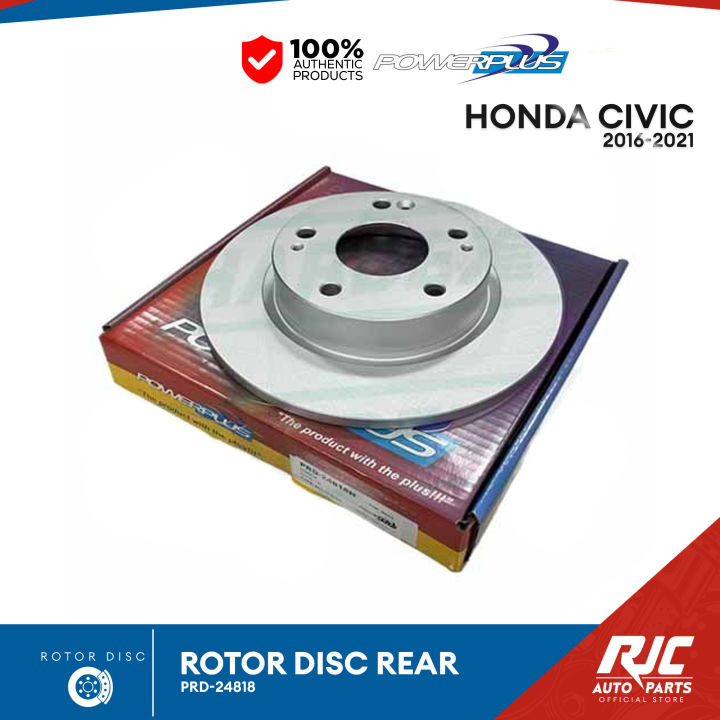 POWER PLUS ROTOR DISC HONDA CIVIC REAR (DB2429) 2016-2021 PRD-24818 1pc ...