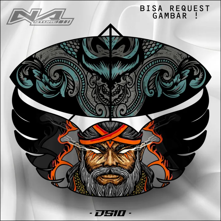 KAIN Layang-layang Ram Raman Kain Full Printing bahan Satin High ...