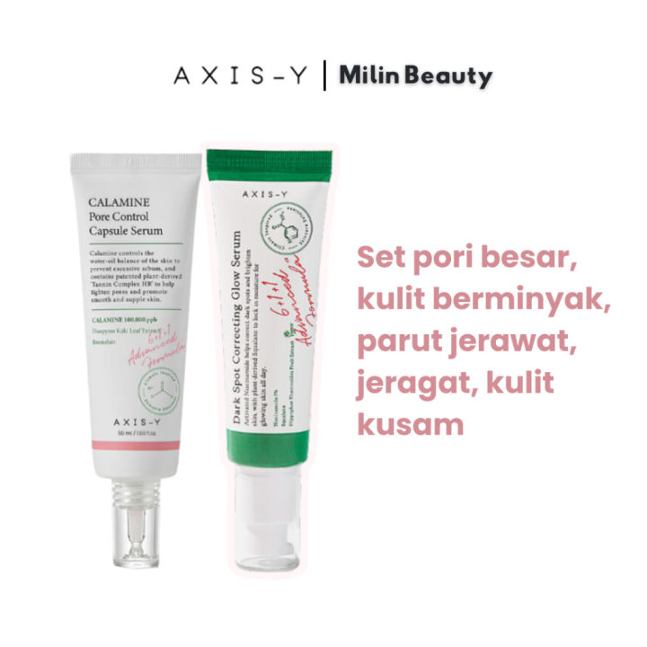 Axis-Y Set Pori Besar/Kulit Berminyak/Parut Jerawat/Jeragat/Kulit Kusam ...