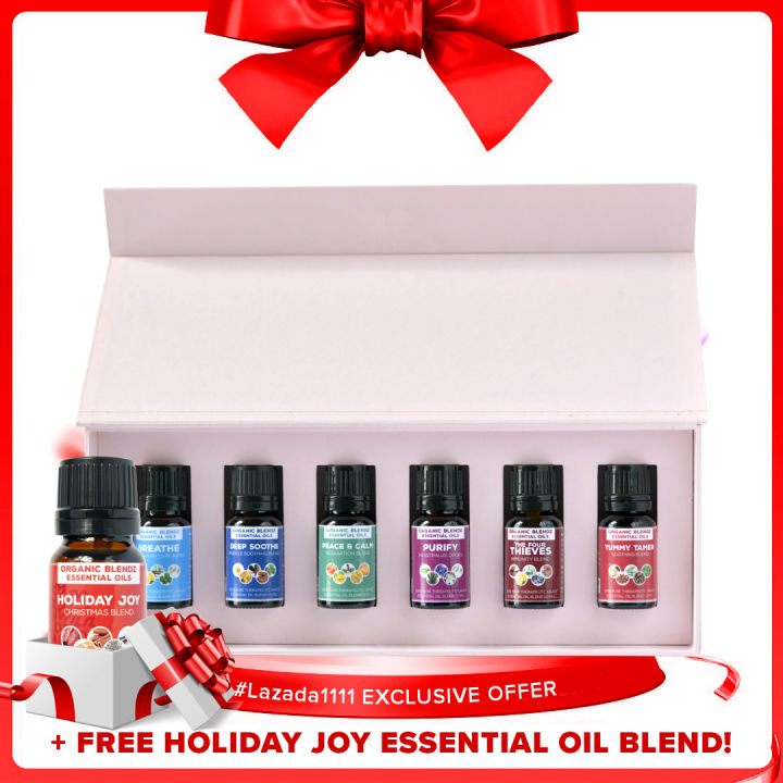 Essential Oil Gift Set - Top 6 Synergy Blends - 100% Pure Therapeutic ...
