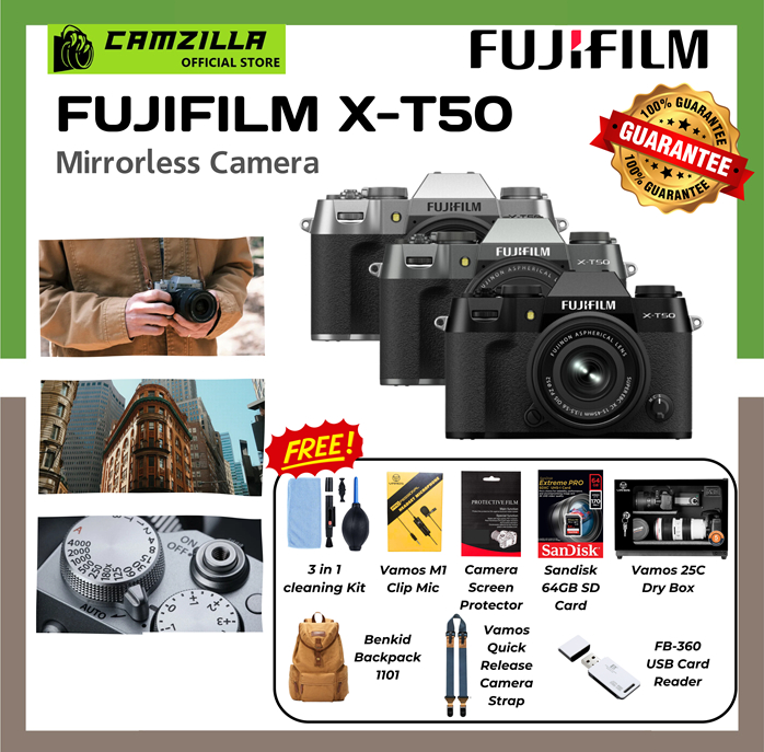 Fujifilm X-T50 xt50 Mirrorless Camera (Black/ Silver/Charcoal Silver ...