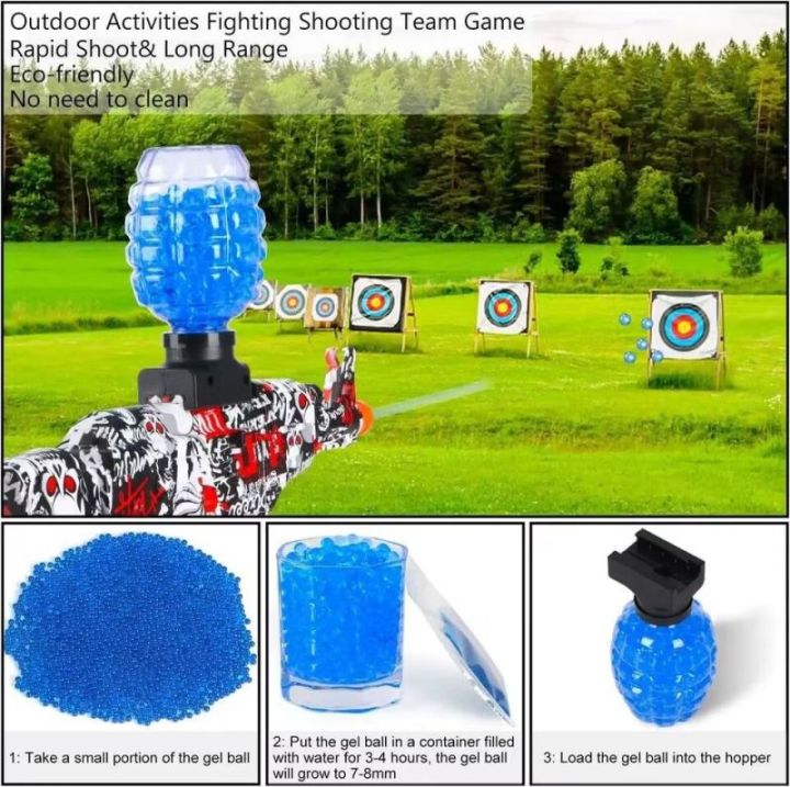 Gel Blaster Electric Gel Splatter Ball Gun Toy Kids Water Bead Blaster ...
