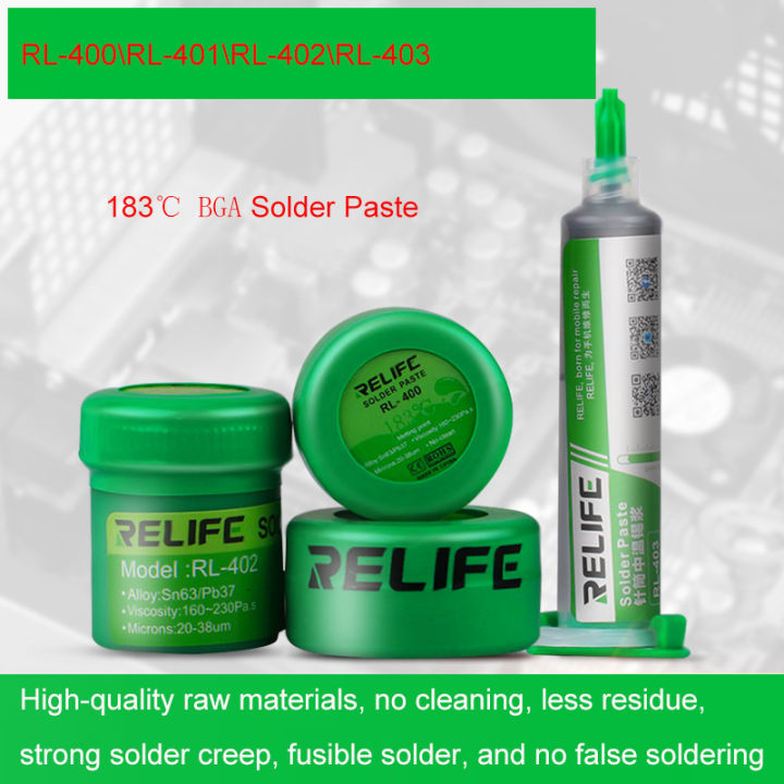 Relife Rl-400\rl-401\rl-402\rl-403 Medium Temperature 183℃ Solder Paste ...