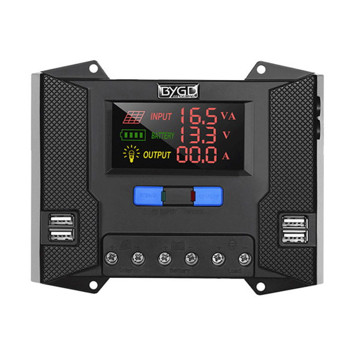 MPPT 20-30A LCD Display Solar Charge Controller 4 USB Ports 12V/24V ...