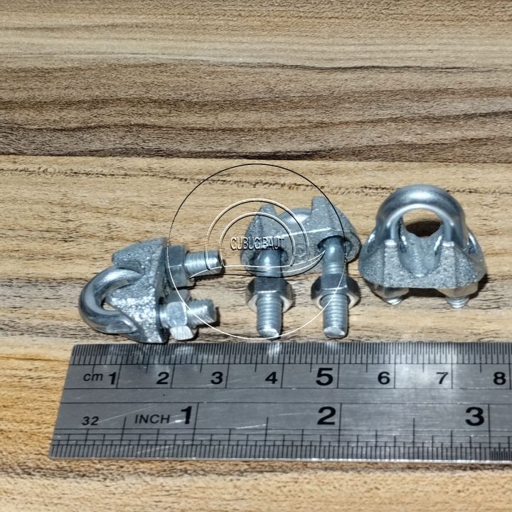 10 PCS Kuku Macan 6mm Klem Sling Wire Rope Clip Tali Kawat Baja clem ...