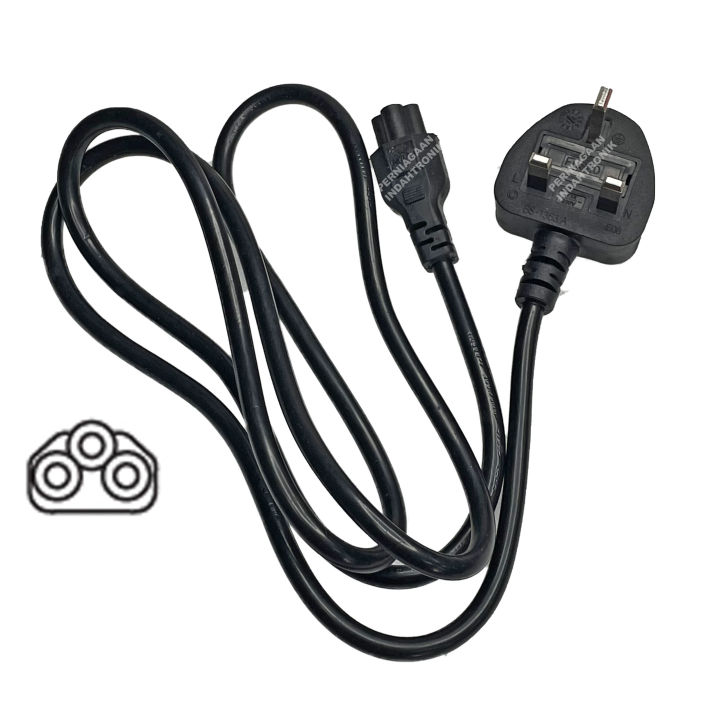 1.5 Meter AC 3 Pin Molded 13A Plug Power Cord Laptop Notebook Connector ...
