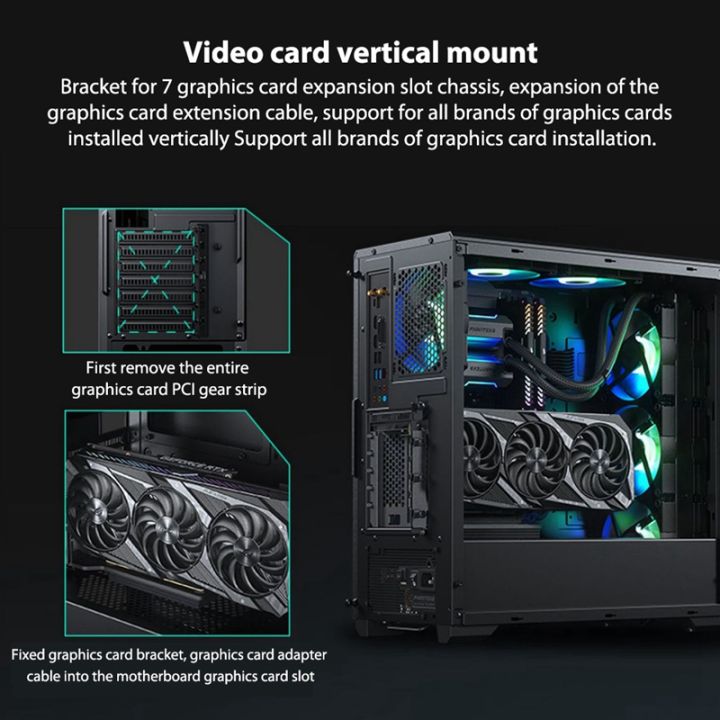 For Vertical Graphics Card Bracket GPU Mount PCI-E Interface Video Card ...