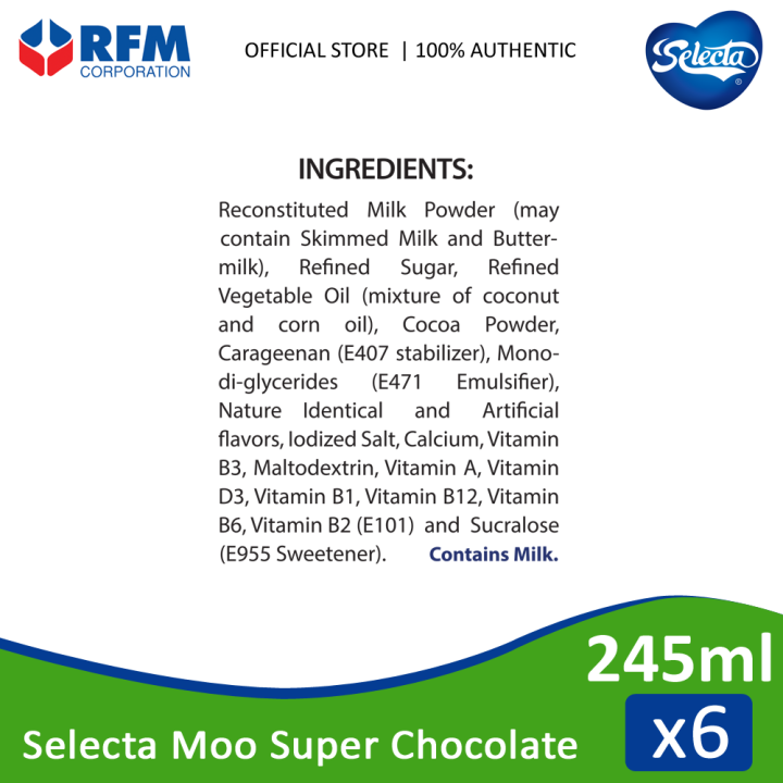 Selecta Moo Super Chocolate 245ml - Set of 6s | Lazada PH