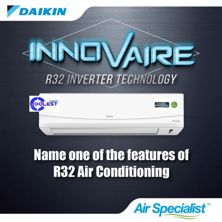 Daikin InnoVaire Inverter 1.0HP R32 Q-Series Wall Mounted | Lazada