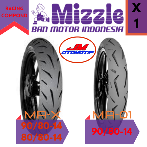 BAN MIZZLE MR-X FOR RACING SOFT COMPOUND SIZE 9080-14 / 8080-14 SCOOTER ...