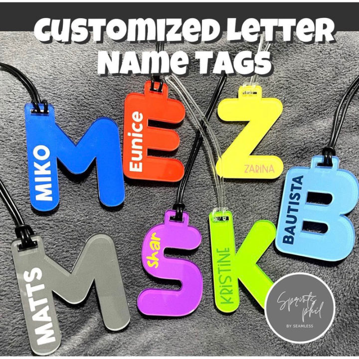 CGX SPRINTSPHIL Personalized Customized Letter Acrylic Back to Back ...