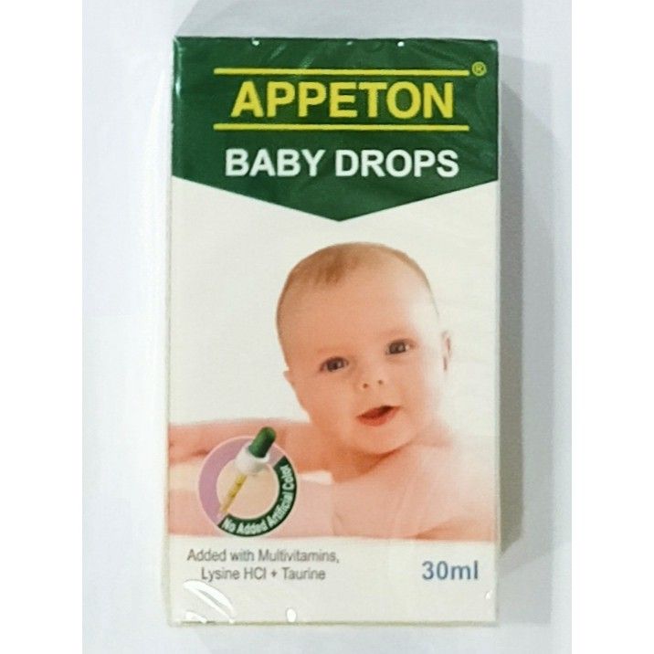 *New Packing* APPETON Baby Drops 30ML Multivitamin Lysine & Taurine for ...