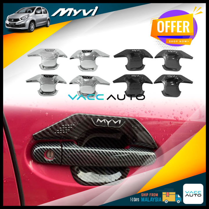 Perodua Myvi M600 2011 - 2017 Outer Handle Carbon Chrome Trim Car ...