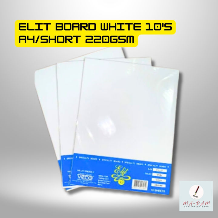 Elit Board White 10's Short/A4 220gsm | Lazada PH