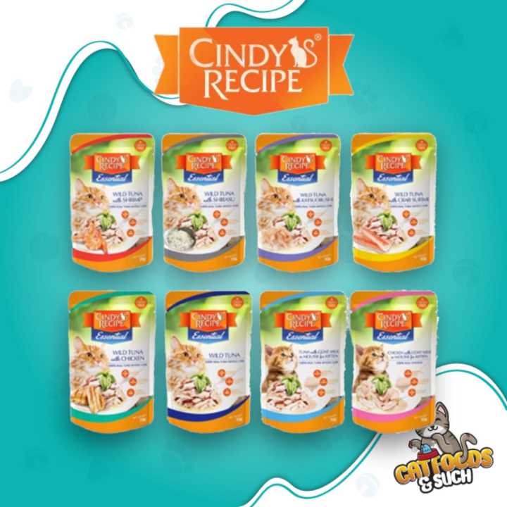 (Ready Stock) Cindy's Recipe Essential Wet Cat Food Pouch 70G (16 ...