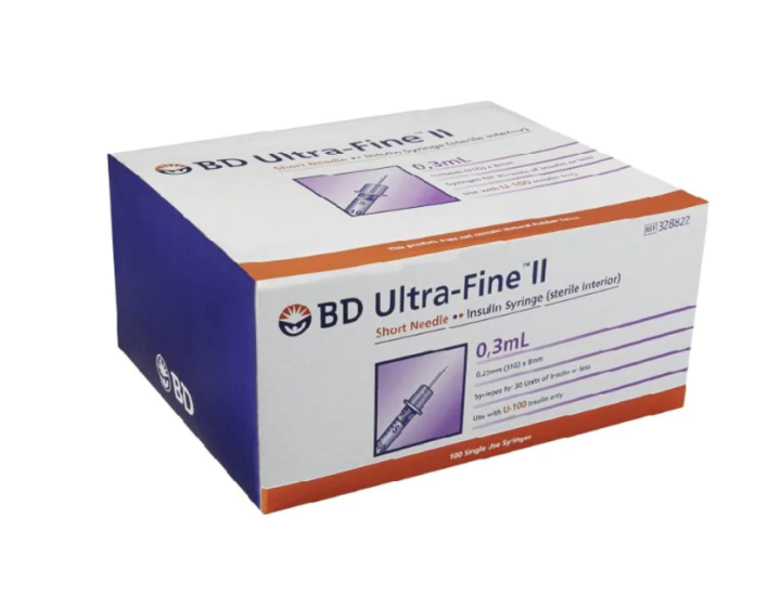 BD Ultra-FineTM Insulin Syringe 0.3ml (30 units of insulin or less) 10s ...
