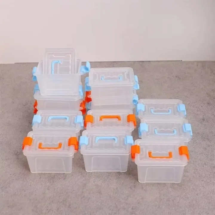 BUUXIAA 5Pcs Mini Dollhouse Storage Box Clear Plastic Toolbox Model ...