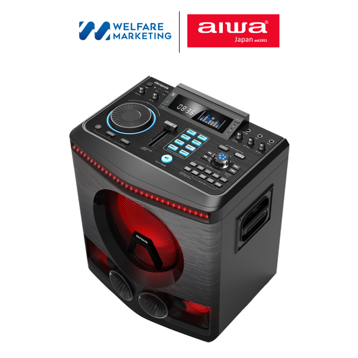 [ผ่อน 0%] AIWA AW-X18DJ Party Speaker ลำโพงบลูทูธปาร์ตี้ | Lazada.co.th