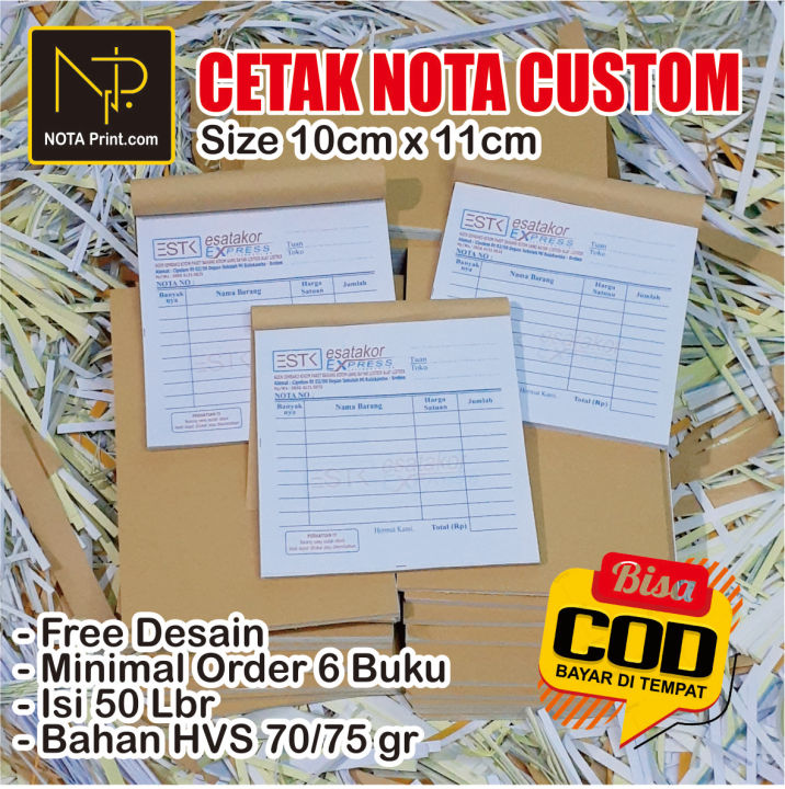 Cetak Nota Custom Ukuran 1/6, Cetak Nota Custom toko sendiri, Nota ...