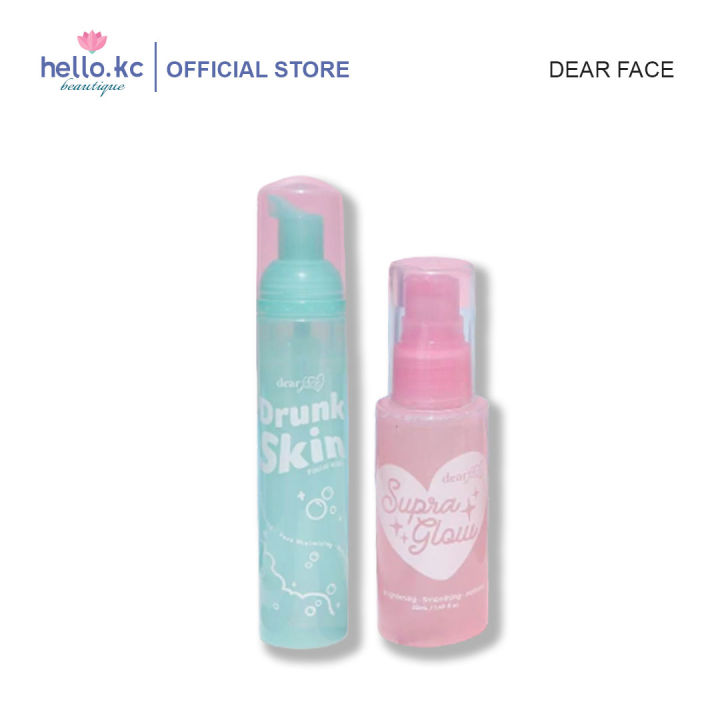 DEAR FACE - Drunk Skin Facial Wash / Supra Glow Serum | Lazada PH