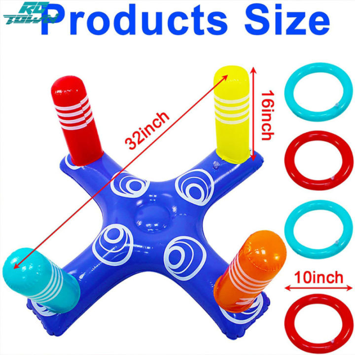 Inflatable Pool Ring Toss Games Kit With Rings Multiplayer Pool ...