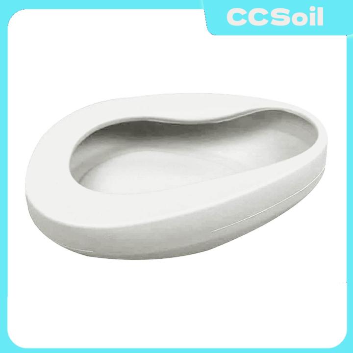 CCSoil Bedpan Smooth Contoured Easy Use Reusable Bed Pan for Bedridden ...