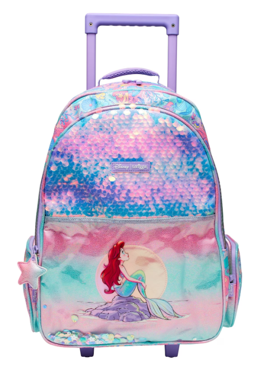 Smiggle Ariel Princess Trolley Backpack With Light Up Wheels Lazada Ph