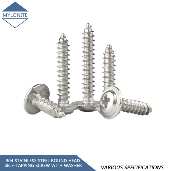 M2 M2.3 M2.6 M3 M4 304 Stainless Steel Phillips Round Head Screw Button Head Self-Tapping Screws ...