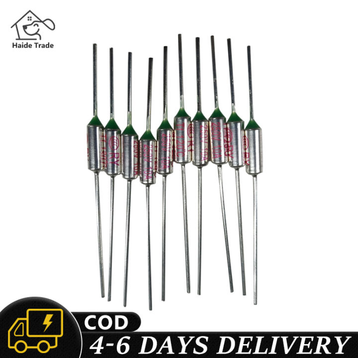 10 Pieces Thermal Fuse 72-270 Degree Temperature 250v 10a Metal Thermal ...