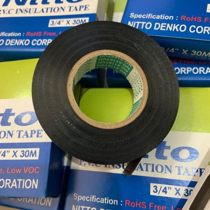 Isolasi Kabel Listrik Nitto 3/4" x 30 Hitam 30 m 30 Meter | Lazada ...