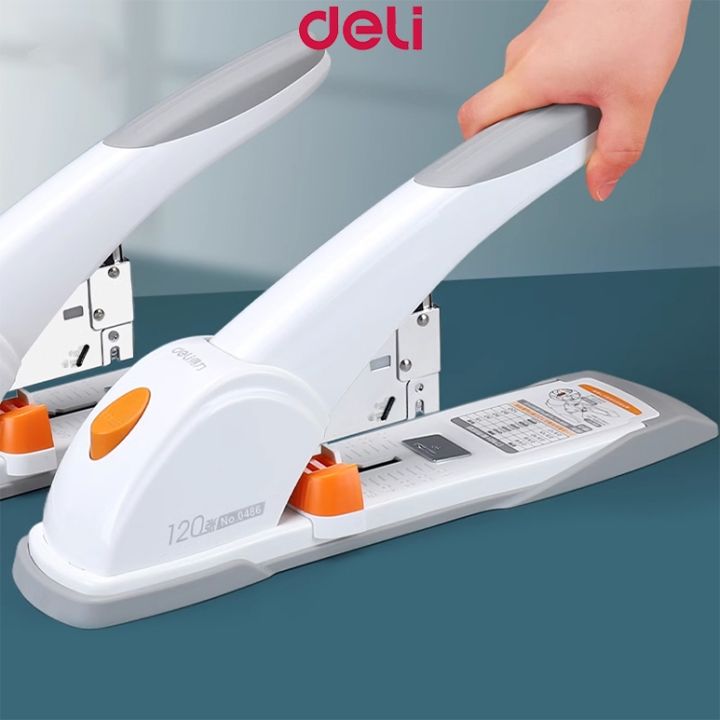 Deli Stapler Heavy Duty 120 Sheets Book Binding Gun Tacker Large ...