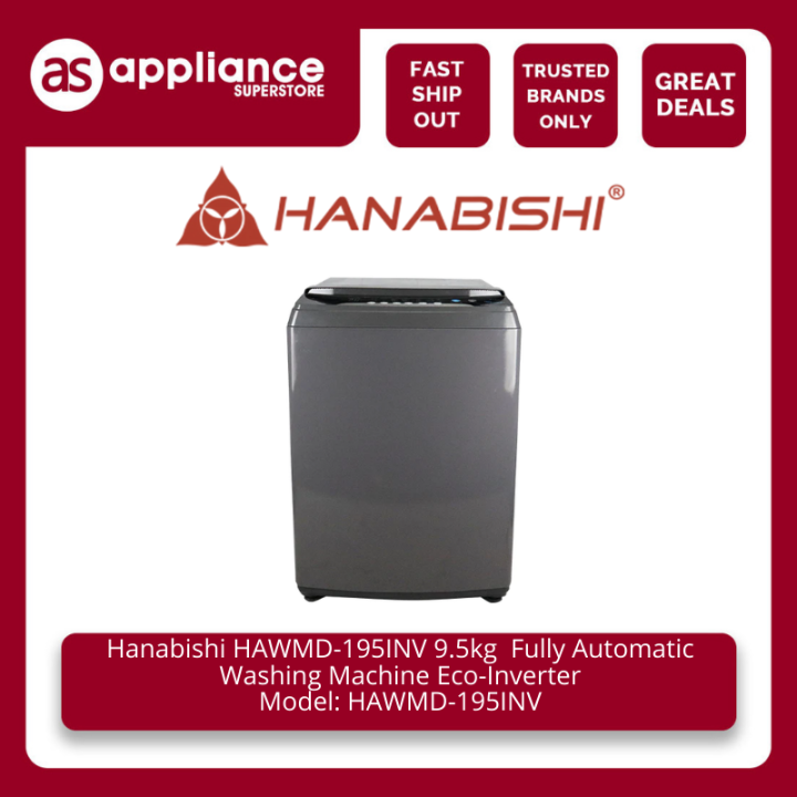 Hanabishi HAWMD-195INV 9.5 kg Fully Automatic Washing Machine Eco ...
