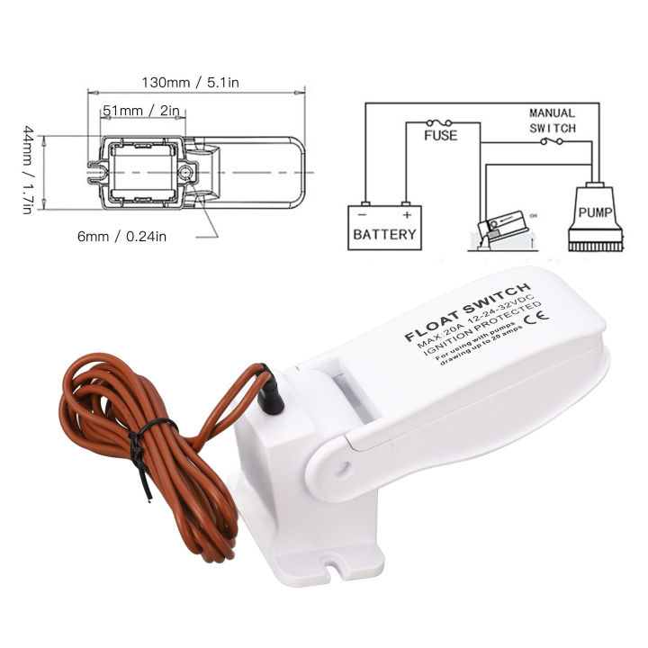 Automatic Control Switch 1 Meter Cable Float Switch Welding Structure ...