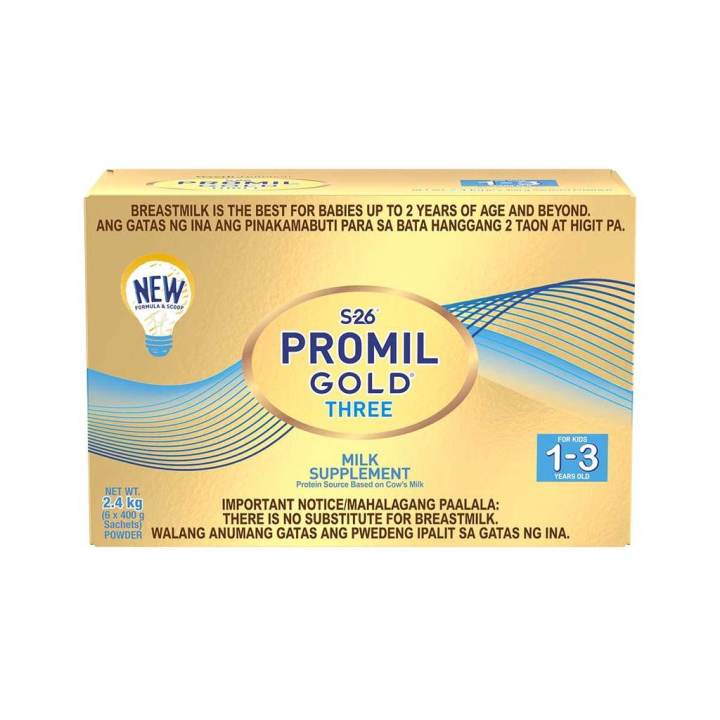 S26 PROMIL GOLD THREE MILK SUPPLEMENT FOR 1-3 YEARS OLD 2.4KG WITH FREE ...