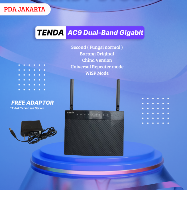 Tenda AC9 AC1200M Wireless WiFi Router with 2.4Ghz/5.0Ghz High Gain An USB PORT | Lazada Indonesia