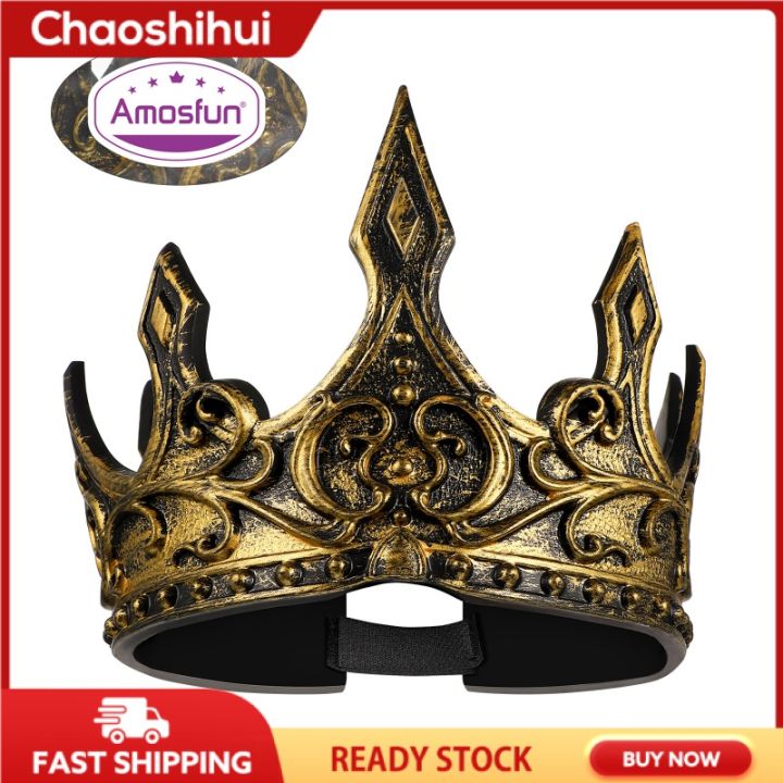 1pc King Crown Halloween Prom King Crown Men Cosplay Performance ...
