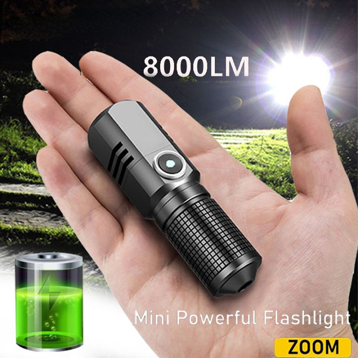 LED torchlight powerful flashlight rechargeable heavyduty original ...