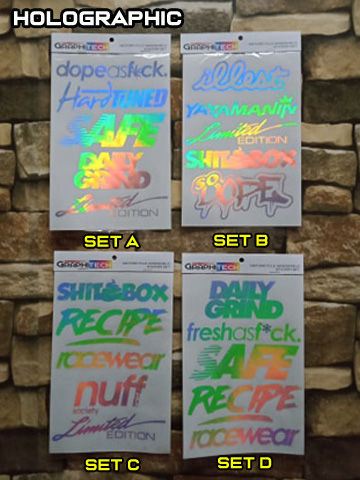 STICKER SET FOR MOTORCYCLE WINDSHIELD (HOLOGRAPHIC) | Lazada PH