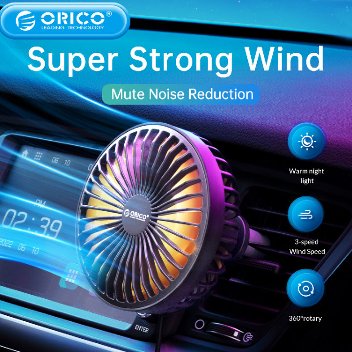ORICO Vehicle Fan USB 5V 360 Degree Rotating Cooling Car Fan 3 Speed ...