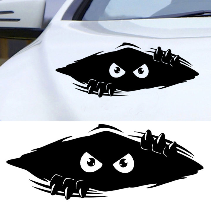 Car Bumper Sticker Peeping Monster Fun Car Sticker 11 X 4.25 Inches ...