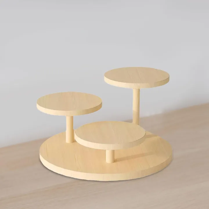 Aayang Wooden Multi Layer Display Rack Wooden Display Riser Stand ...