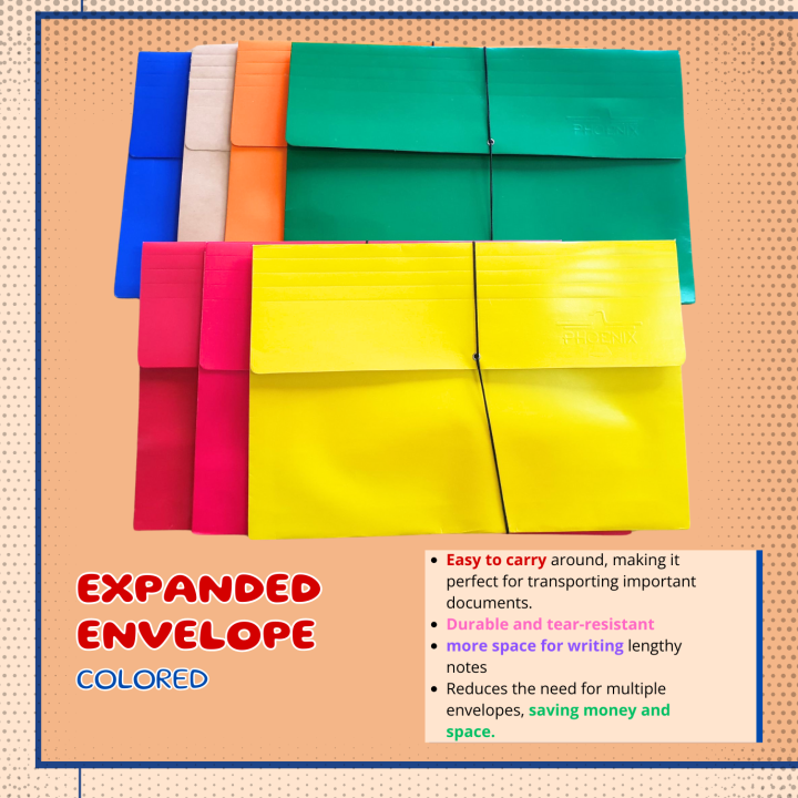 Colored Expanded Envelope with Garter Long Size For Files | Lazada PH