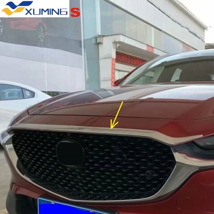 Xuming ฝากระโปรงฝาครอบเครื่องยนต์ตัดสำหรับมาสด้า CX30 CX-30 2020 2021 2022 ABS โครเมี่ยมกระจัง ...